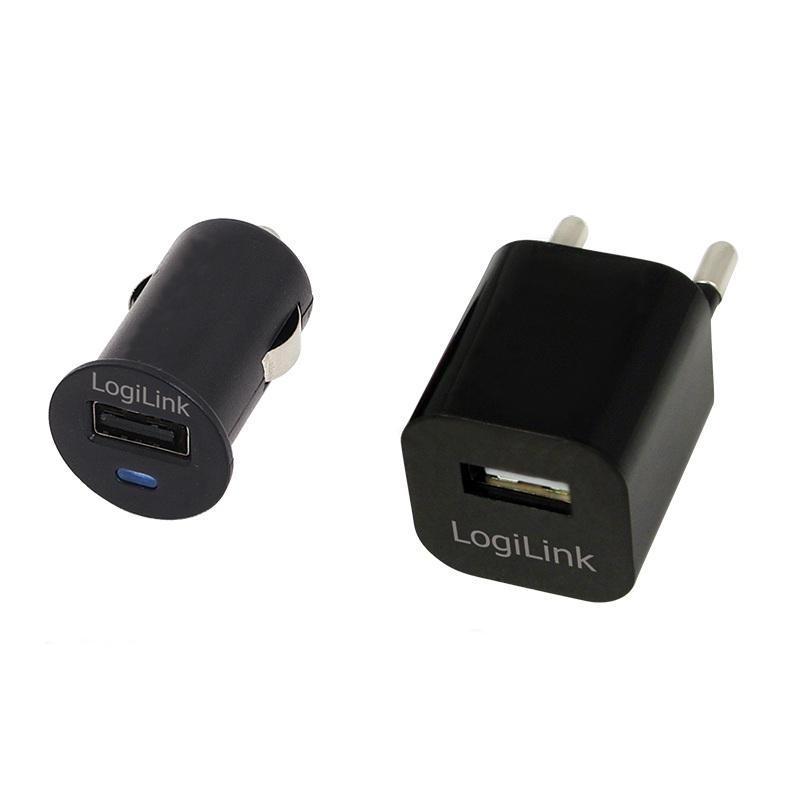 LogiLink USB Travel Charger Combo Kit - Netzadapter-Kit - (AC-Netzteil ...